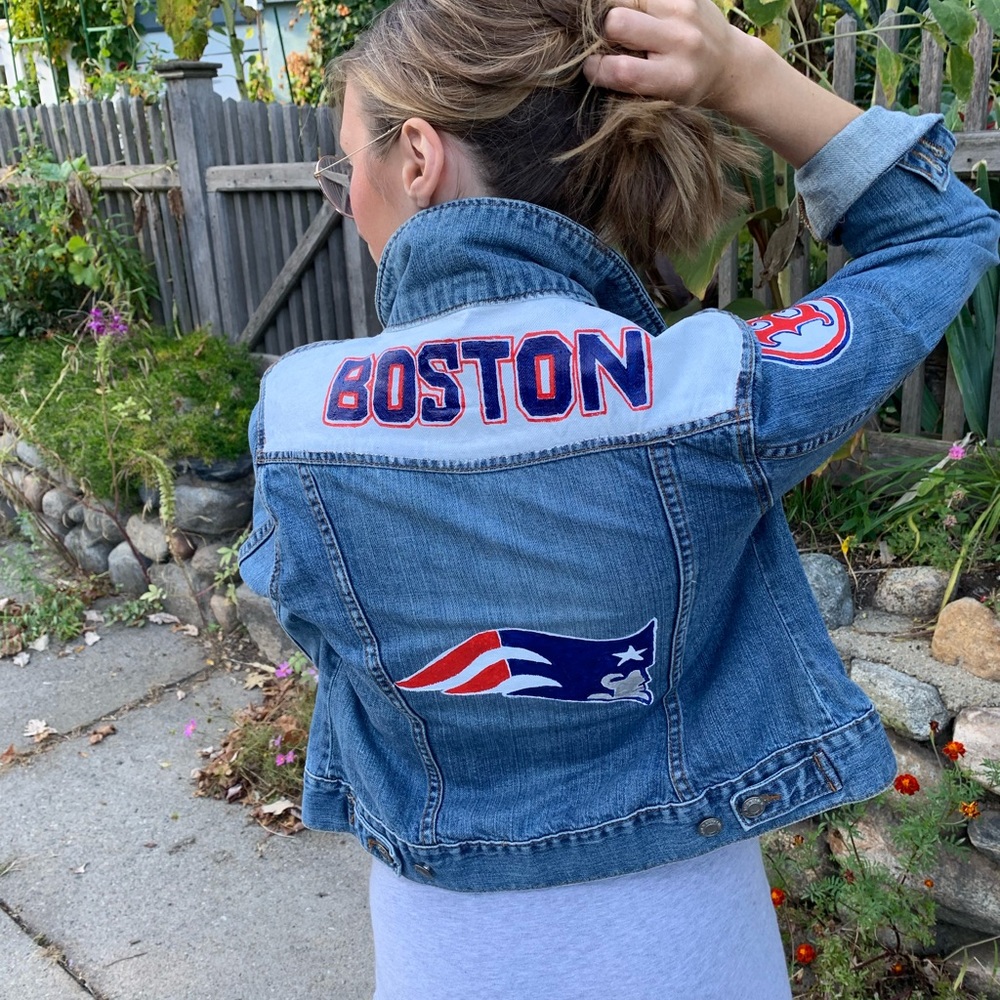 Boston Themed Hand Painted Jacket - Gem